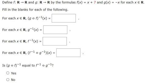 solved define f r → r and g r → r by the formulas f x x