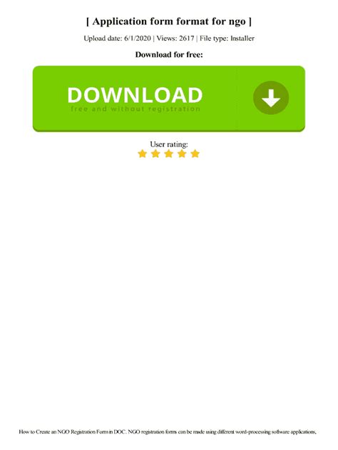 Fillable Online 29 Printable Ngo Registration Form Templates Fillable