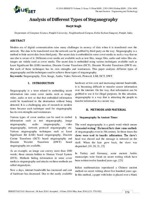 pdf analysis of different types of steganography international journal of scientific