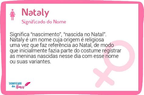 Significado Do Nome Nataly Significado Dos Nomes