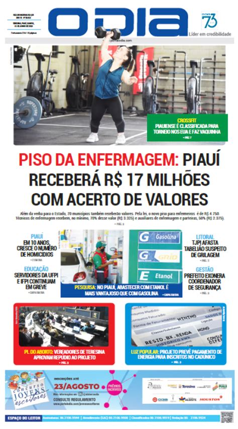Confira Os Principais Destaques Do Jornal O Dia Desta Quarta Feira 19