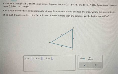 Solved Consider A Triangle ABC Like The One Below Suppose That C 25