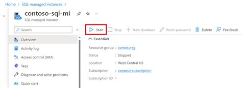 인스턴스 중지 및 시작 Azure Sql Managed Instance Microsoft Learn