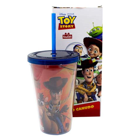 Copo Buzz E Woody Toy Story Canudo 500ML Oficial Disney Shopee Brasil