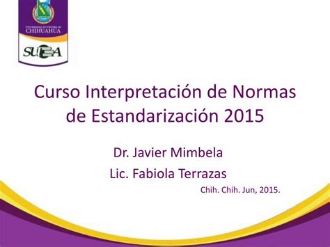 PDF Curso Interpretación de Normas de Estandarización 2015 PDF