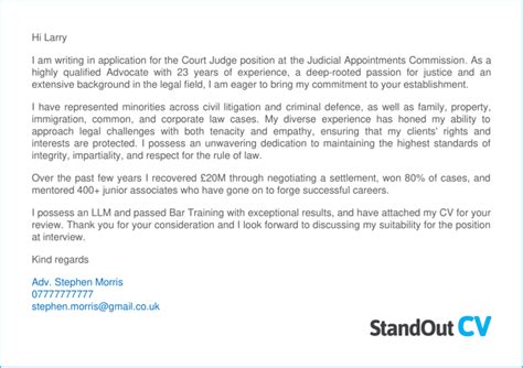 3 Legal Cover Letter Examples Get Noticed