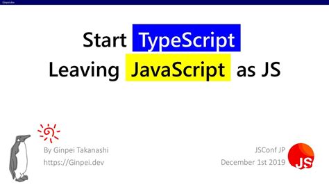 start typescript leaving javascript as js speaker deck
