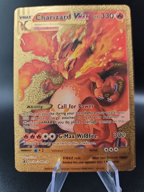 Mavin Charizard Vmax Gigantamax Gold Foil FAN ART