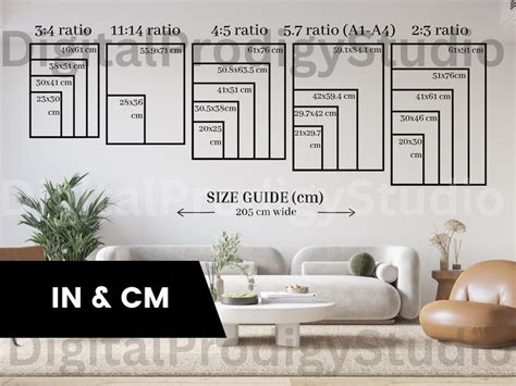 Wall Art Size Guide Frame Size Guide Frame Size Guide Print Size