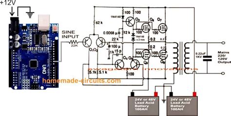 make this 1kva 1000 watts pure sine wave inverter circuit homemade circuit projects