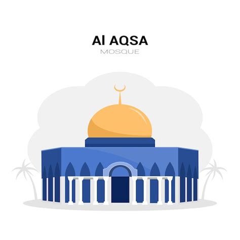 Premium Vector Al Aqsa Mosque Flat Design