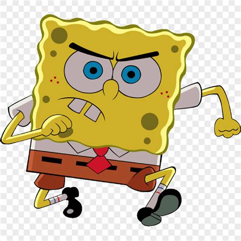 HD Spongebob Running Angry Characters Transparent PNG Citypng