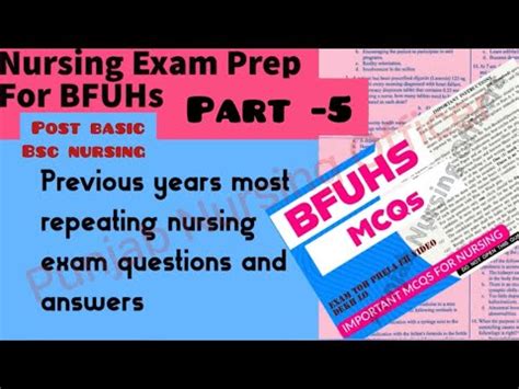 BFUHs Previous Year Staff Nurse Question Paper MCQs For Staff Nurse