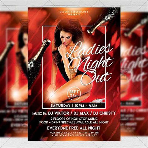 Ladies Night Out Flyer Club A5 Template Exclsiveflyer Free And Premium Psd Templates
