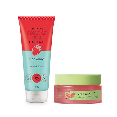 Combo Cuide Se Bem Feira Misturinha Esfoliante Facial Morango 100g