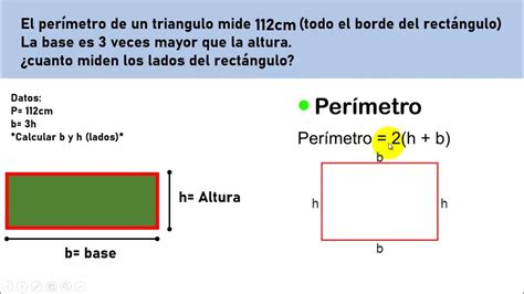 El perímetro de un rectángulo es de 112cm Calcular lados del