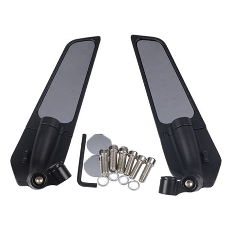 Universal Motorcycle Rearview Mirrors Wind Wing Adjustable Rotating