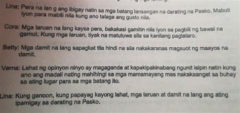 Panuto Basahin Ang Maikling Kwento At Sagutin Ang Tanong Tanong