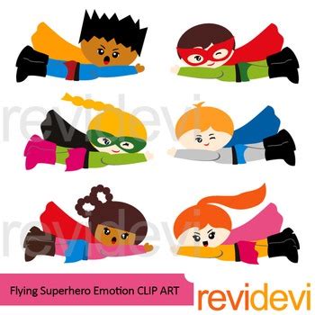 Flying Superheroes Clipart Vector Cartoon Superhero Boy Flying On