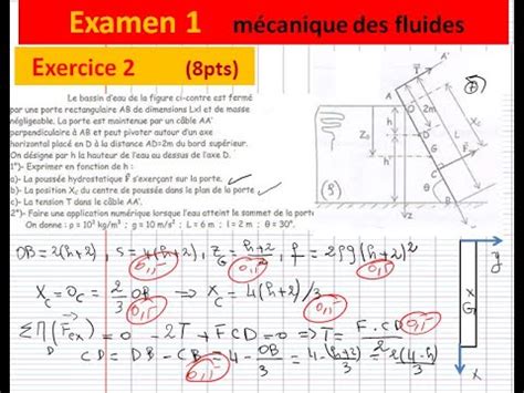 M Canique Des Fluides Exercice Statique Des Fluides Youtube