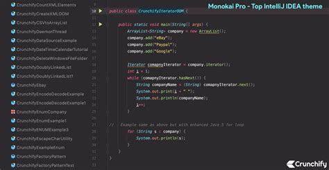 Intellij Idea Top Themes Crunchify