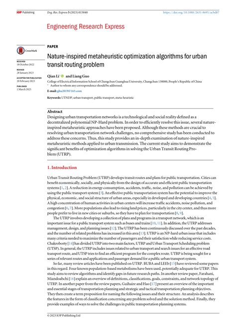 nature inspired metaheuristic optimization algorithms for urban transit routing problem