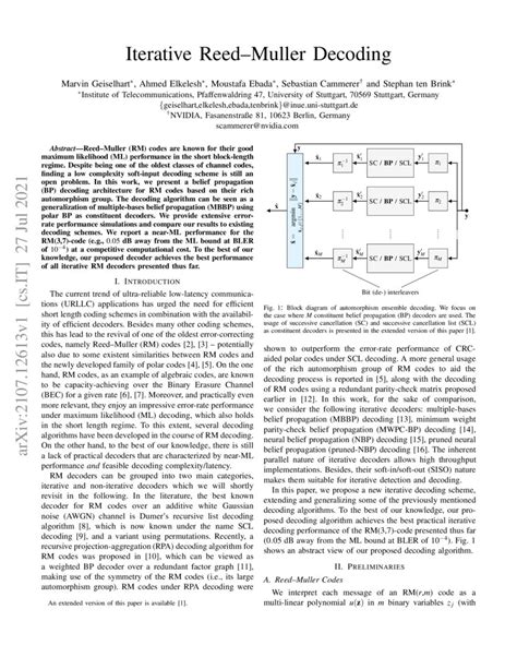 iterative reed muller decoding deepai