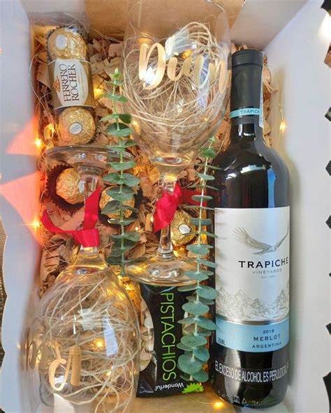 Caja Navide A Botella De Vino De Regalo Cestas De Regalo Para