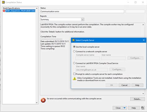 labview 2017 fpga the compile worker cannot perform the compilation ni community