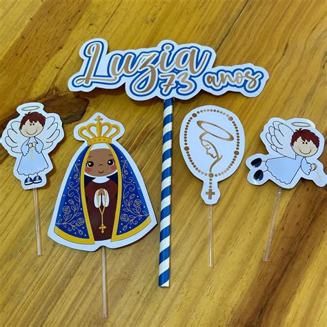 Topo De Bolo Digital Nossa Senhora Aparecida Para Imprimir