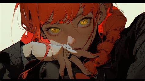 Wallpaper Chainsaw Man Makima Chainsaw Man Anime Girls Redhead