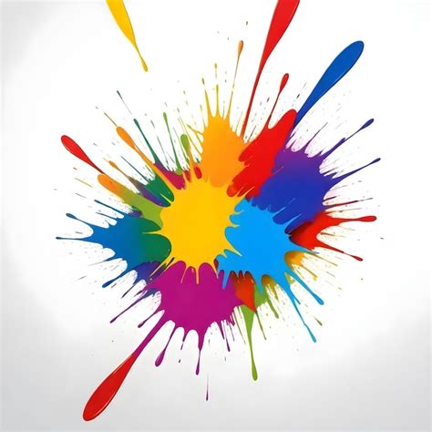 Se Muestra Una Salpicadura De Pintura De Color Arco Iris Con Un Fondo