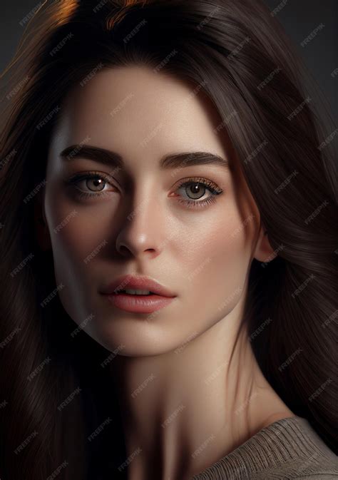 Premium Photo Perfect Looking Brunette Woman Portrait Generative Ai Illustration