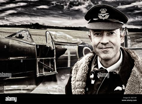 Pilote de raf spitfire Banque de photographies et dimages à haute