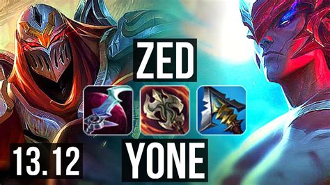 Zed Vs Yone Mid Rank Zed Legendary K Mastery Tr