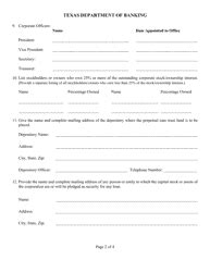 Texas Application For Certificate Of Authority To Operate A Perpetual