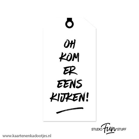 Kadolabel Medium Sint Serie Oh Kom Er Eens Kijken Wit Kaarten En