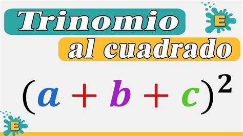 TRINOMIO AL CUADRADO Productos Notables YouTube