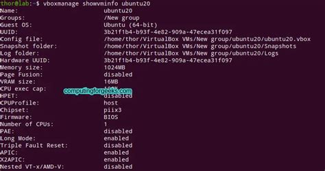 gérer les machines virtuelles virtualbox à partir de la ligne de commande à l aide de vboxmanage
