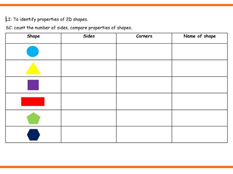 KS1 Properties Of 2d Shapes Teaching Resources