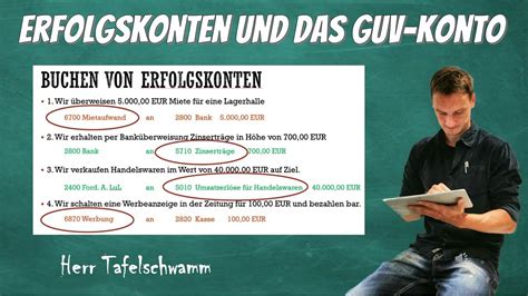 Buchen mit Erfolgskonten und dem GuV Konto Einfach erklärt mit T