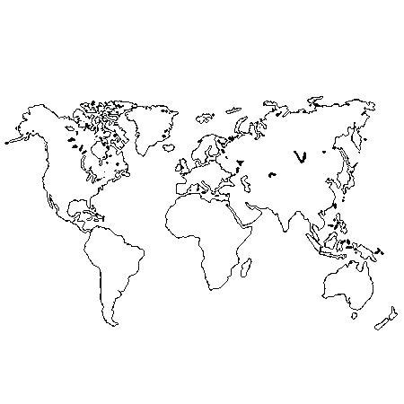 Coloriage Carte Du Monde Gratuit Danieguto