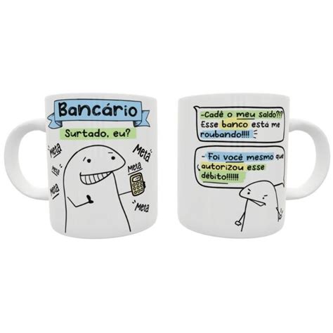 Caneca Decorativa Flork Profissões Bancário Elo7