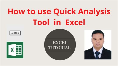 How To Use Quick Analysis Tool In Excel YouTube