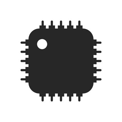 cpu chip tecnología vector digital electrónica icono de placa de