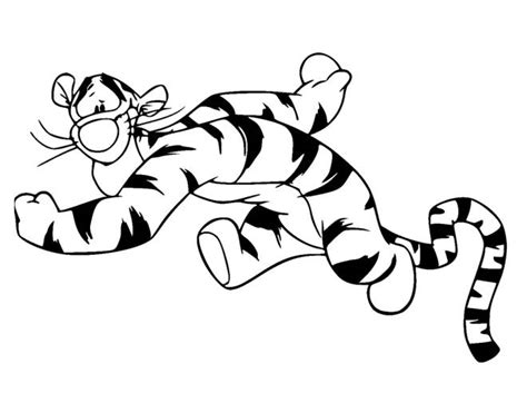 Coloriage Tigrou en courant dessin gratuit à imprimer