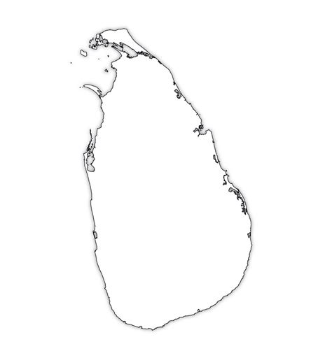 Sri Lanka Outline Map Sri Lanka Blank Map