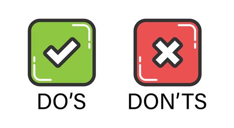 Do And Don T Icon In Flat Style Yes No Vector Illustration On White