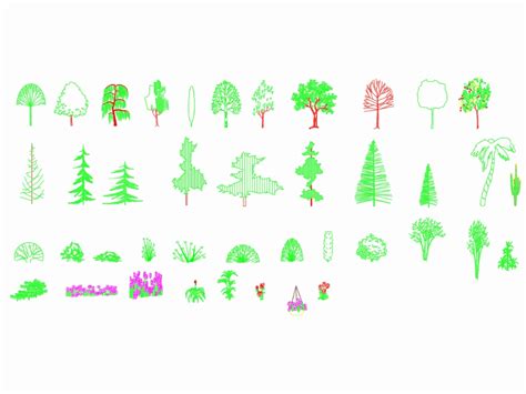 Arboles Y Plantas Alzado En Autocad Descargar Cad Gratis Kb