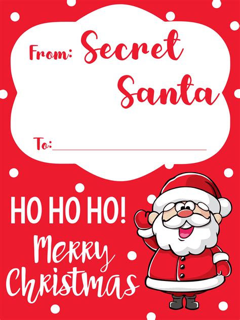 Secret Santa Letter Template